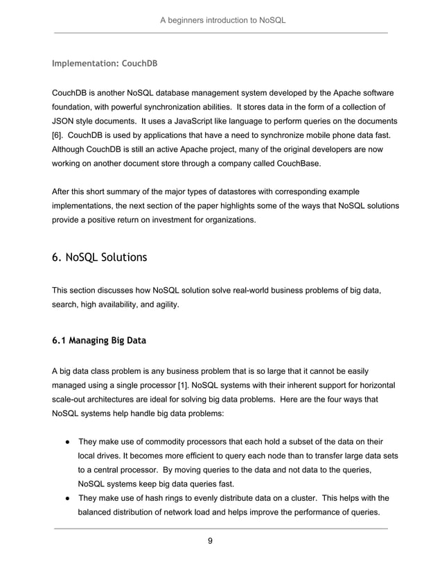 A Beginners Introduction to NoSQL | PDF | Databases | Computer Software and Applications