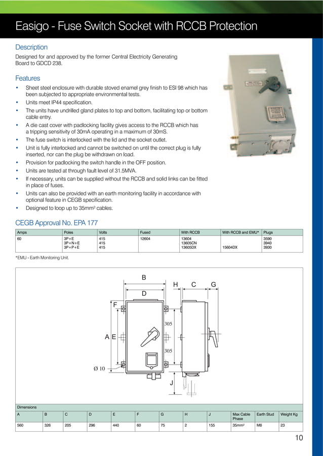 A-Belco Reyrolle Easigo Range - Industrial Plugs, Sockets, Connectors ...