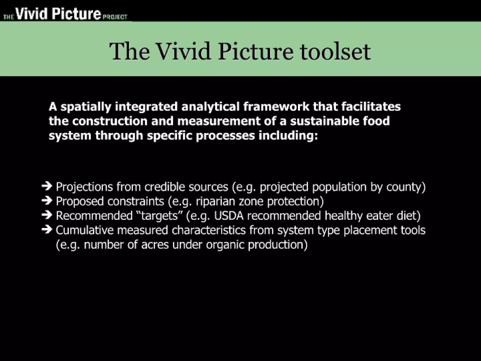 A bird's eye view of the Vivid Picture analytical framework | PDF