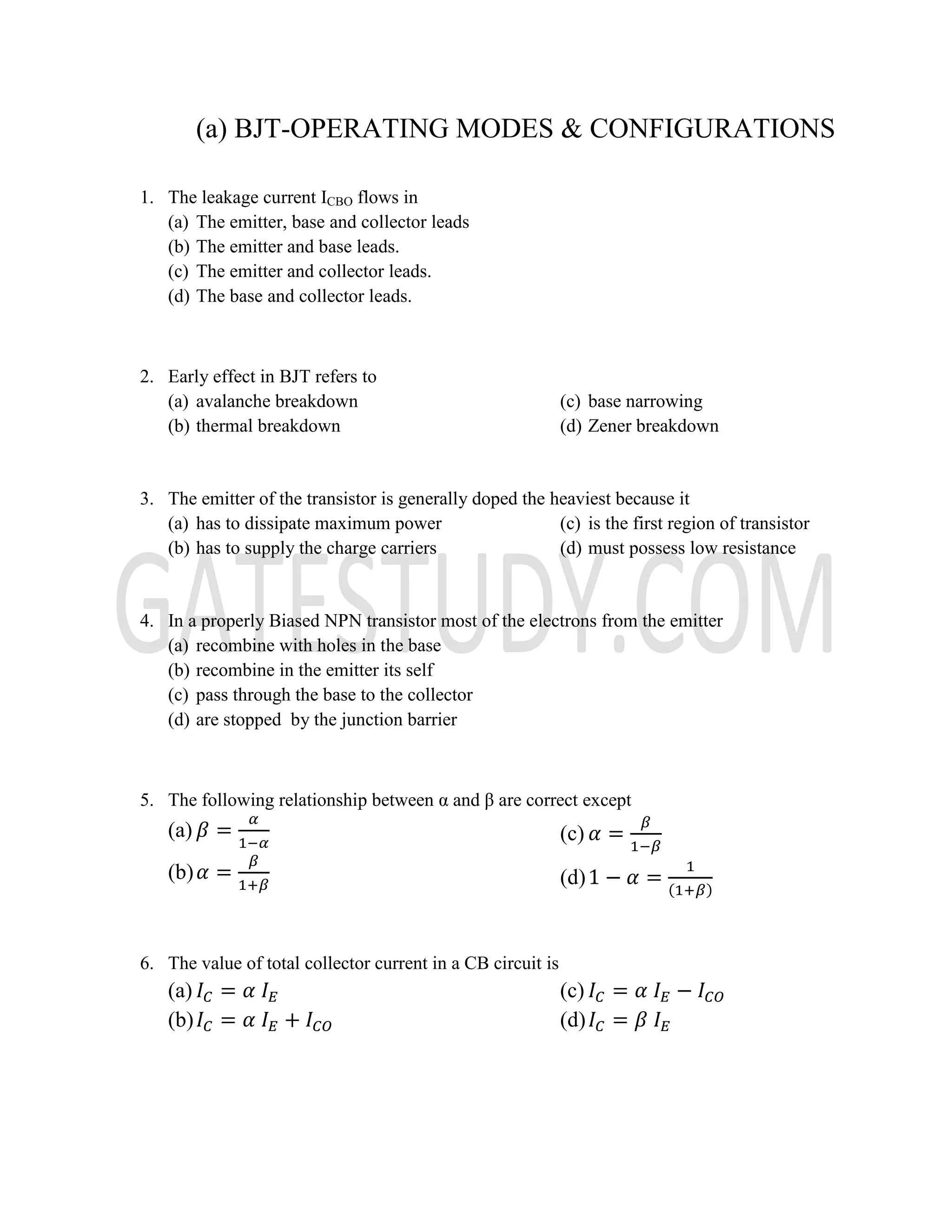 A bjt-operating-modes-configurations | PDF