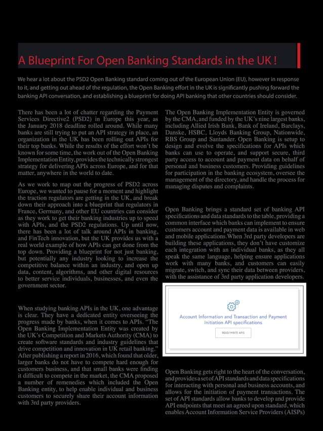 A blueprint for open banking standards in the United Kingdom | PDF