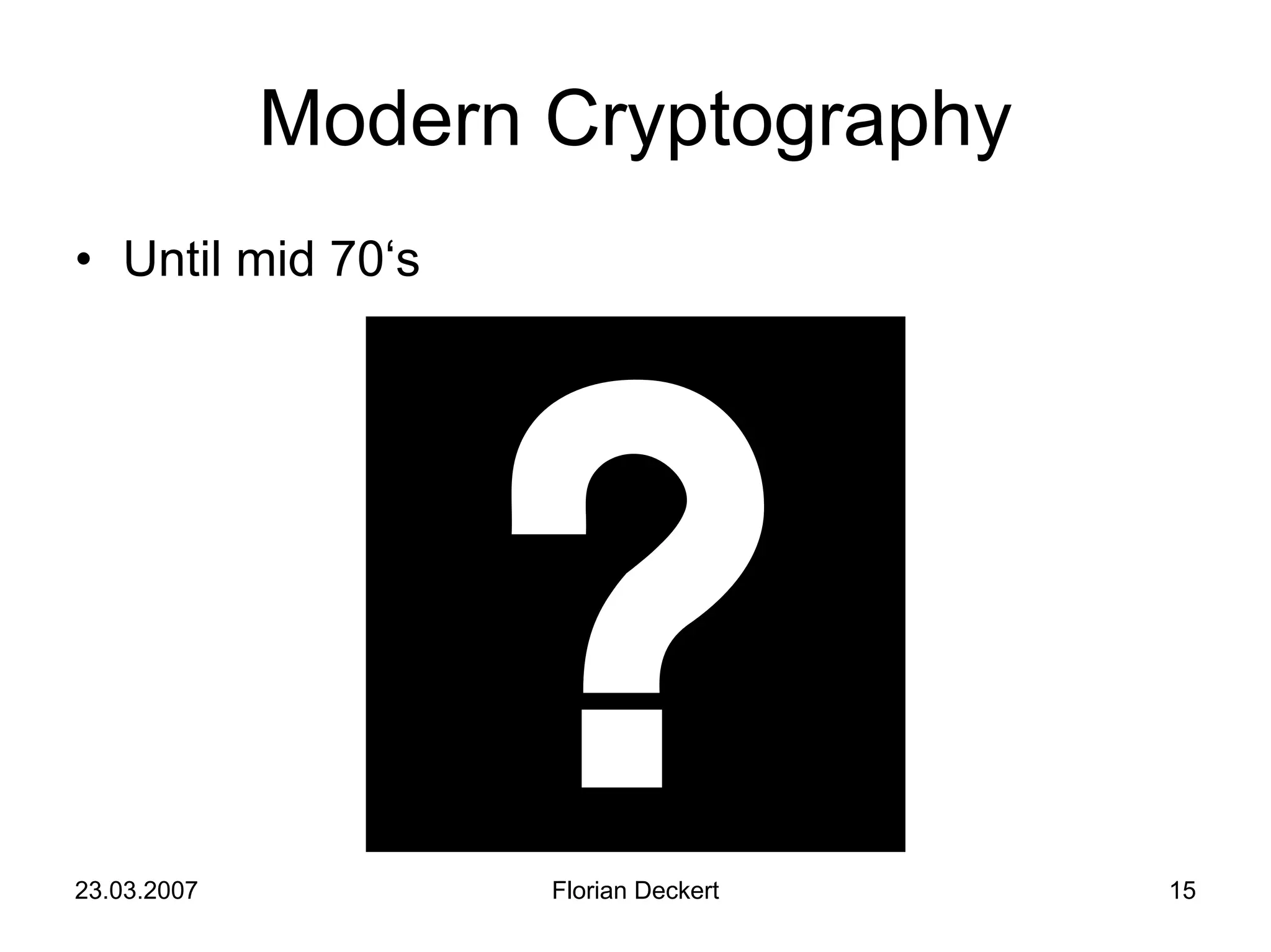 A Brief History of Cryptography | PDF