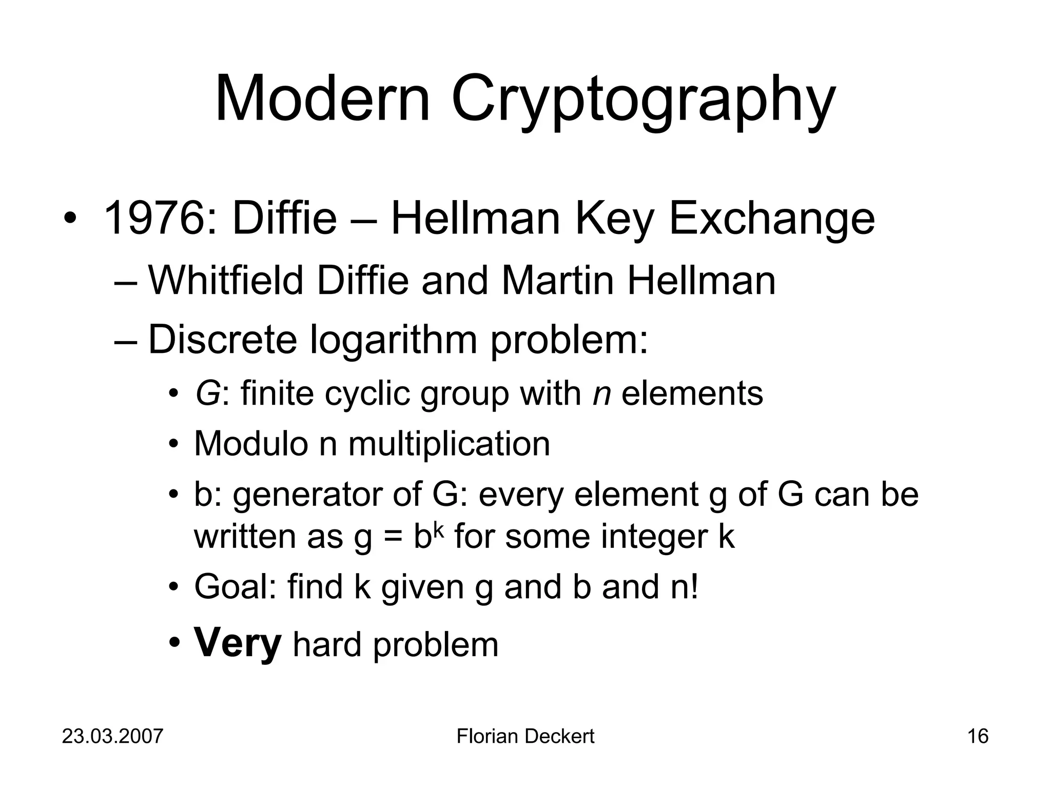 A Brief History of Cryptography | PDF