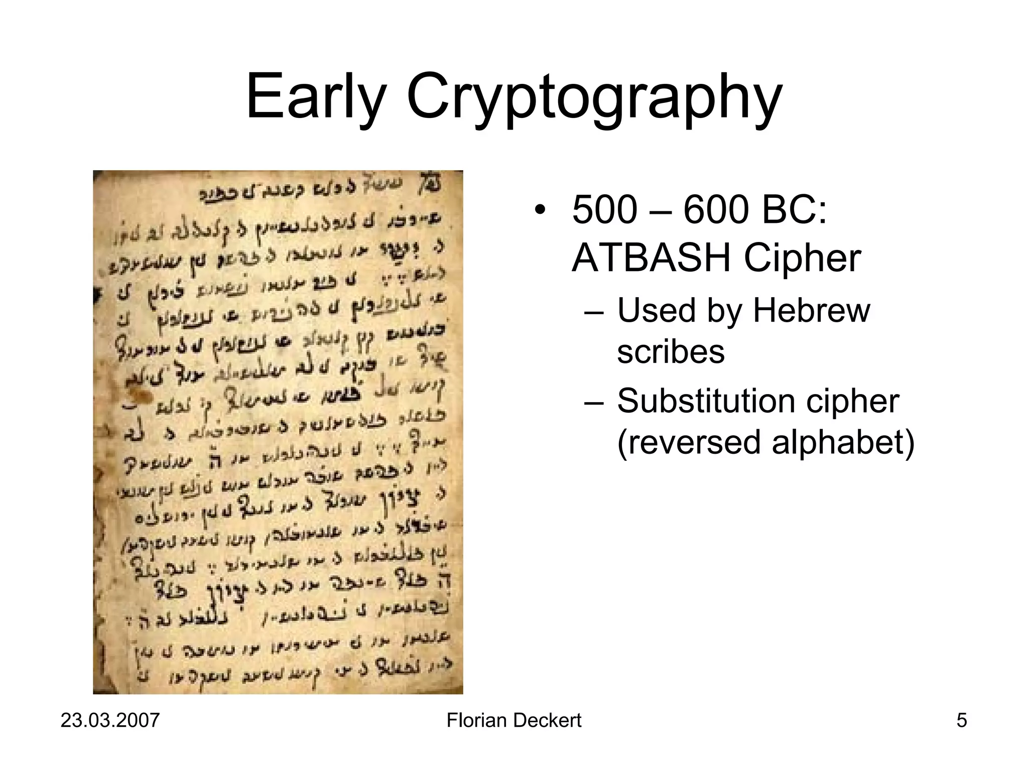 A Brief History of Cryptography | PDF