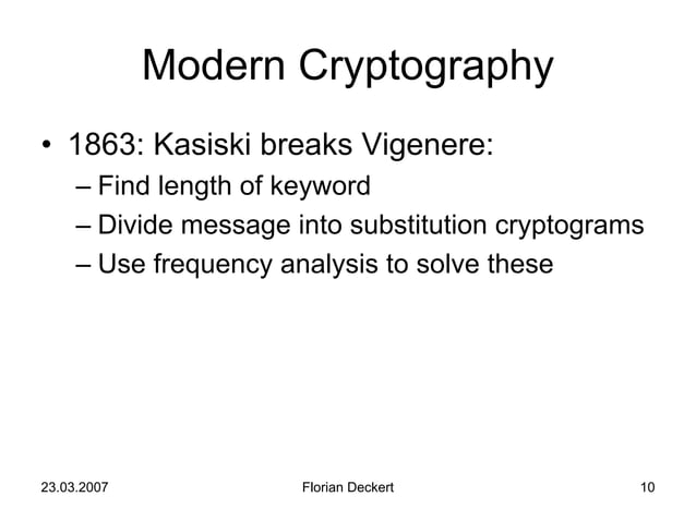 A Brief History of Cryptography | PDF | Information and Network ...