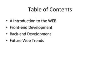 A Brief Introduction To Web Building Technologies | PPT