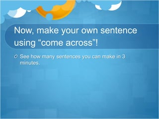 Phrasal verbs A-C lesson 9 | PPT
