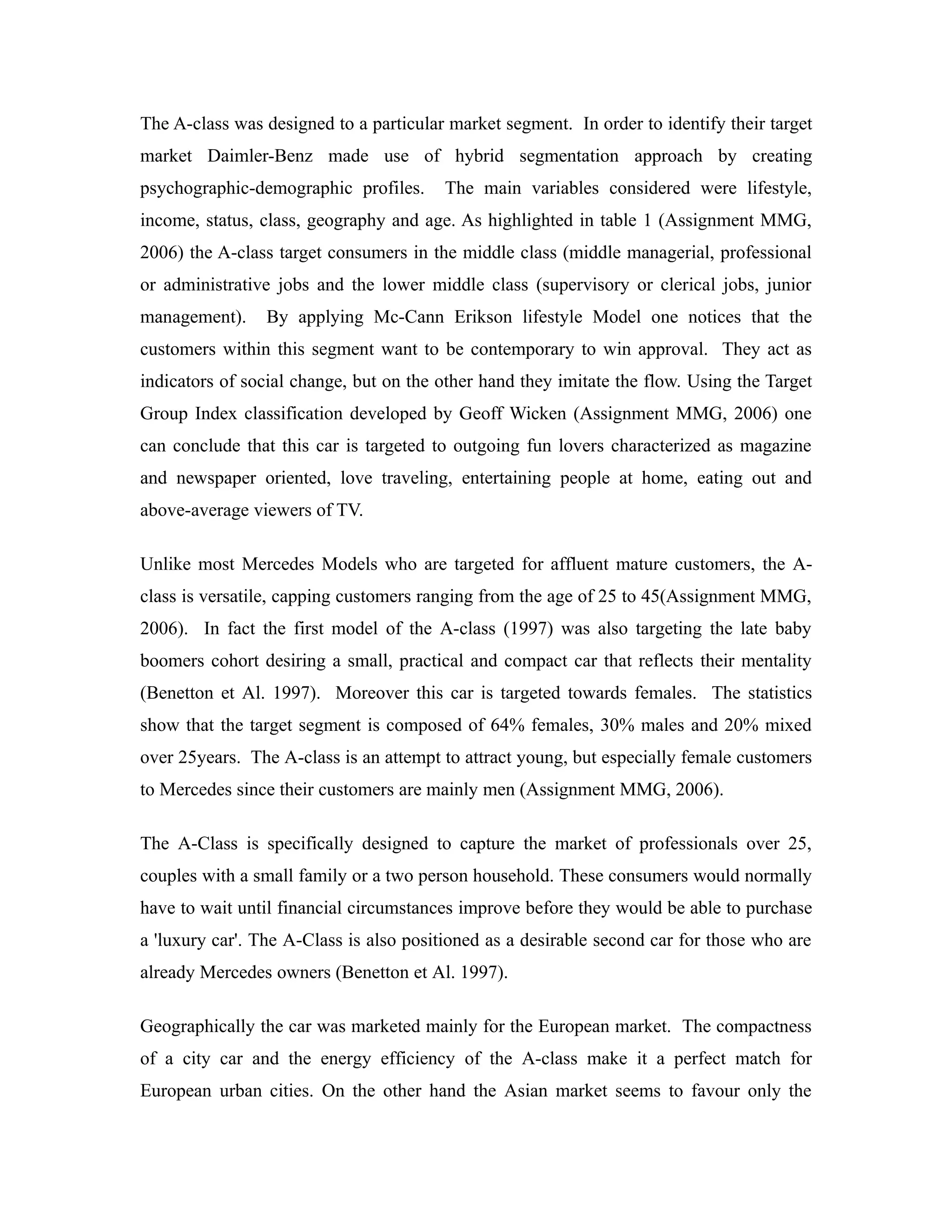 A Class Consumer Behaviour | DOC