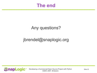 A commercial open source project in Python | PDF