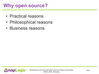 A Commercial Open Source Project In Python | Ppt