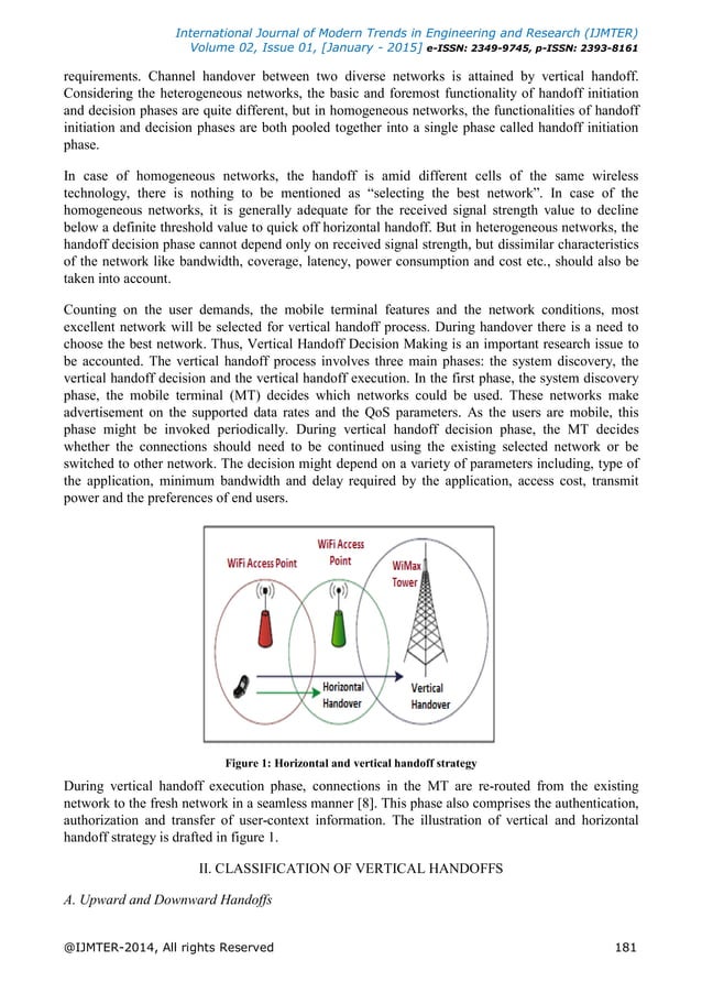 A Comparative Analysis of Vertical Handover Decision Process Algorithms for Next Generation ...