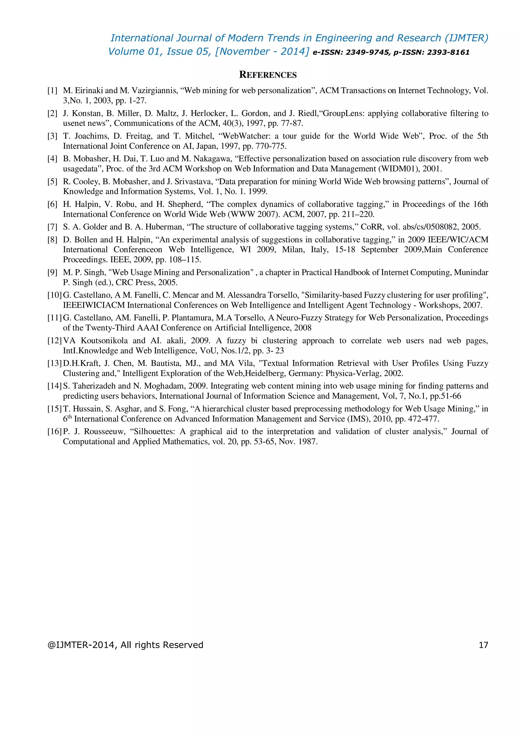 A Comparative Study of Recommendation System Using Web Usage Mining | PDF