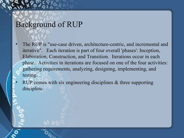 A Comparative study of Rational Unified process( RUP ), Agile ...