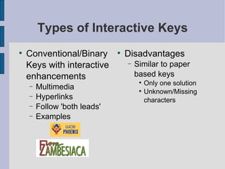 A Comparison of Interactive Key Software | PPT