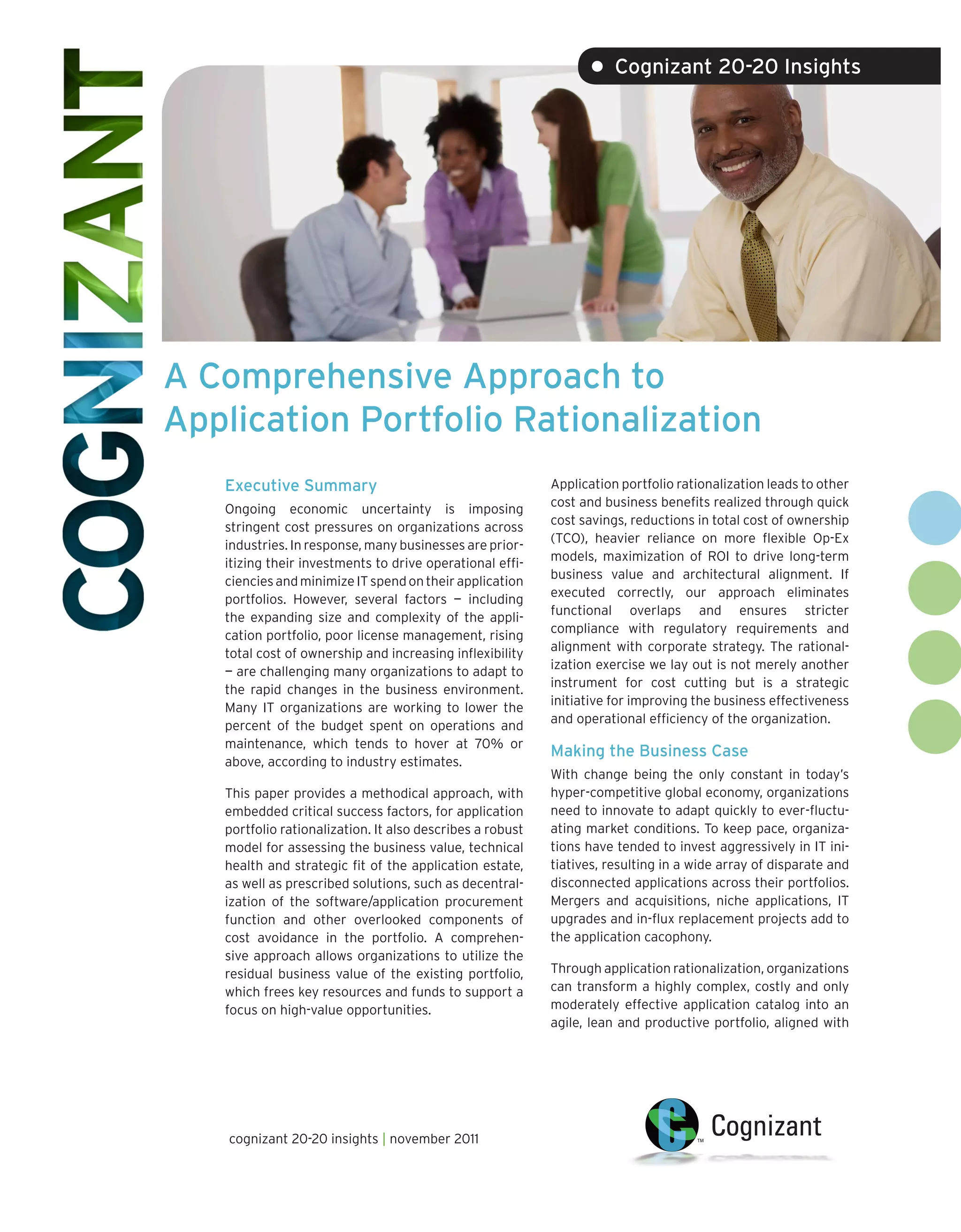 A Comprehensive Approach to Application Portfolio Rationalization | PDF ...