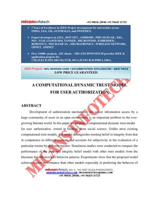 A Computational Dynamic Trust Model for User Authorization - IEEE ...