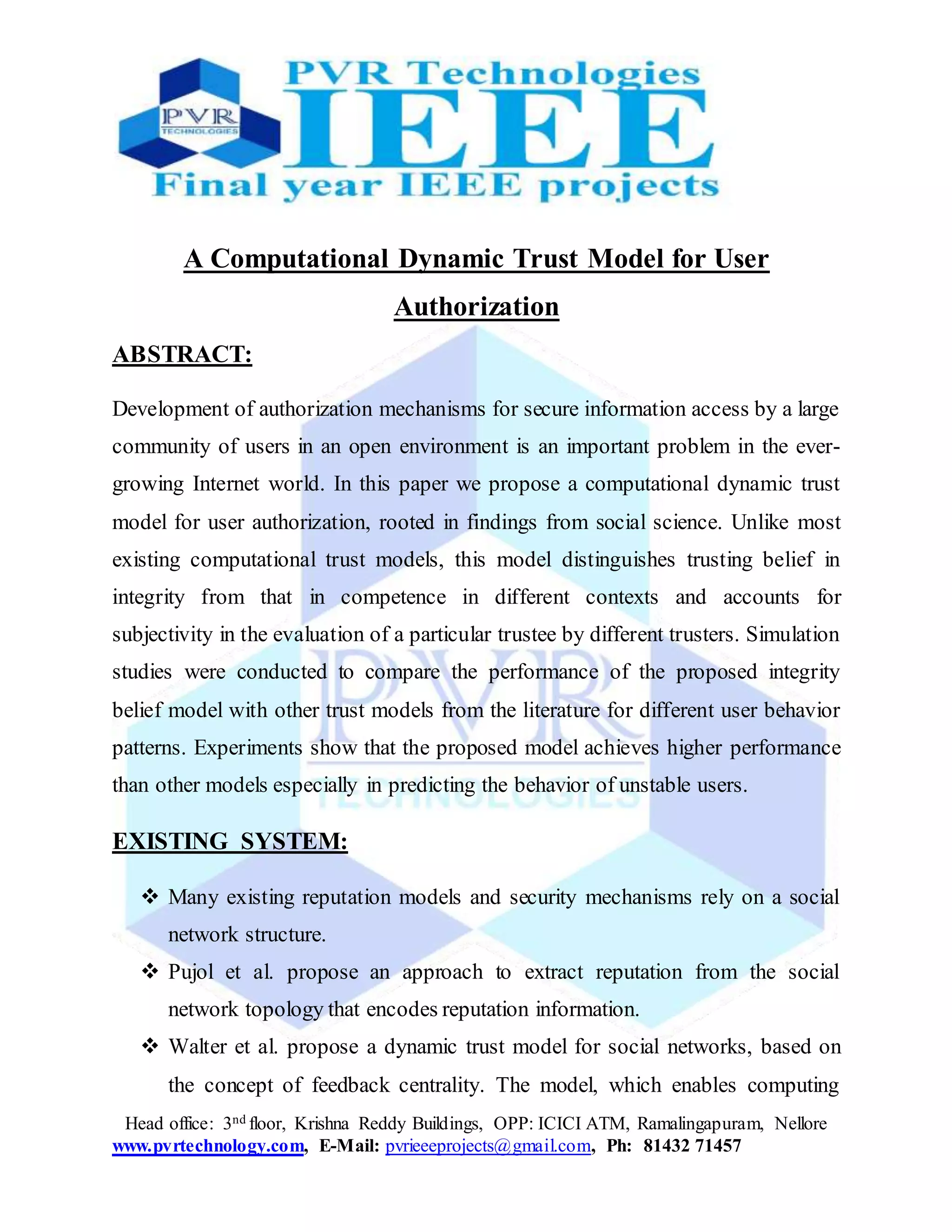 A computational-dynamic-trust-model-for-user-authorization-docx | PDF