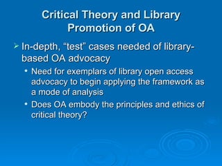 A Critical Theory of Library Technology: Libraries & Electronic ...