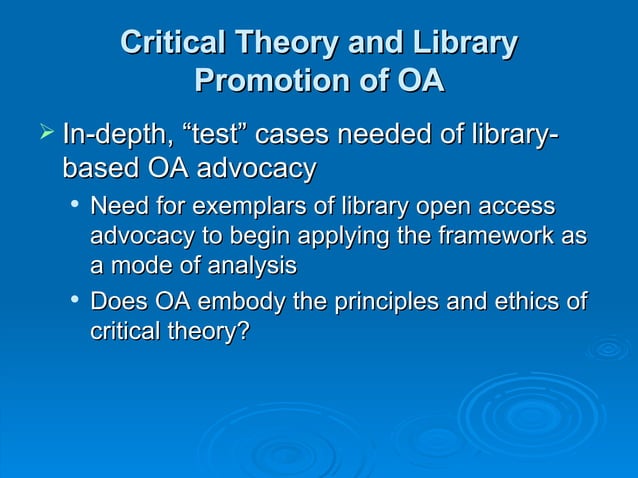 A Critical Theory of Library Technology: Libraries & Electronic ...