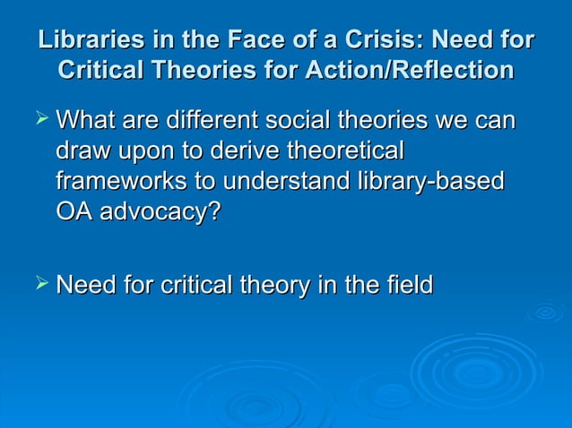 A Critical Theory of Library Technology: Libraries & Electronic ...