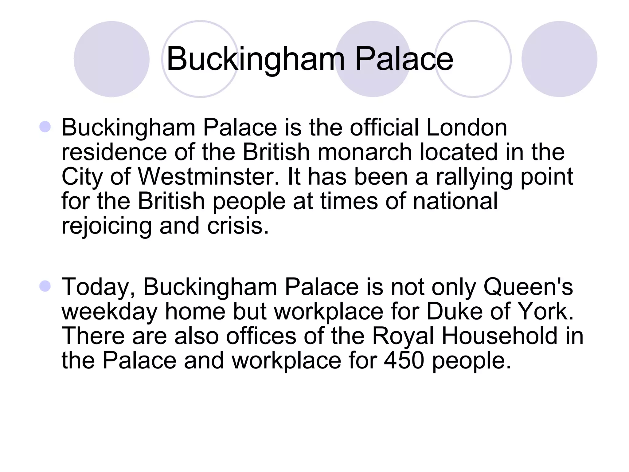 Presentation about London's attractions | PPT