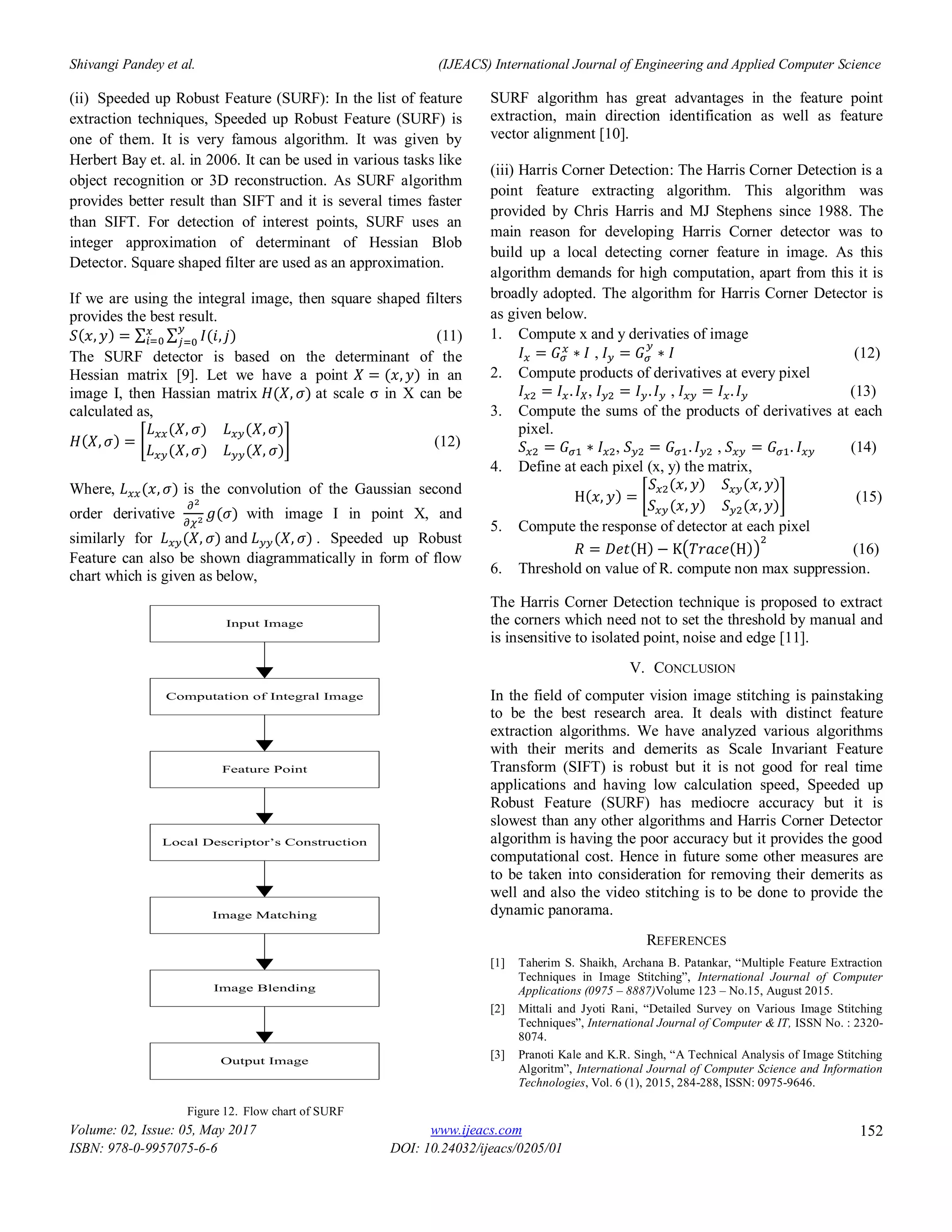 A Detailed Analysis on Feature Extraction Techniques of Panoramic Image Stitching Algorithm | PDF