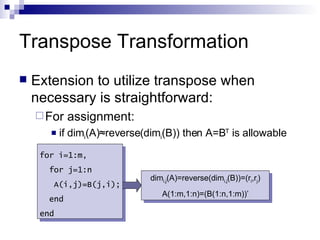 A Dimension Abstraction Approach to Vectorization in Matlab | PPT