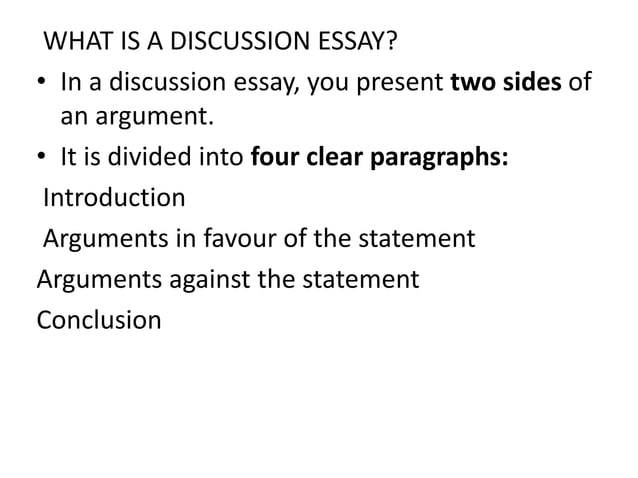 A discussion-essay | PPT | Homework and Study | Education