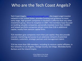 A Due Diligence Study | PDF | Venture Capital | Business Banking & Finance