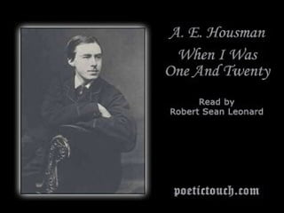 A. e. housman | PPT