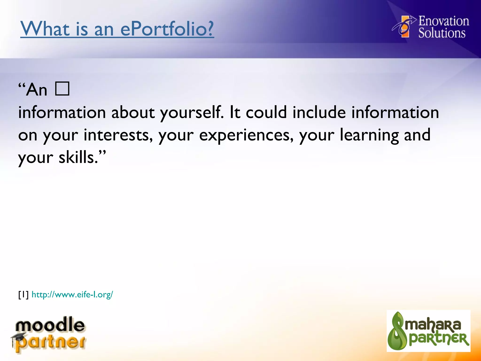 Eportfolio Presentation | PPT