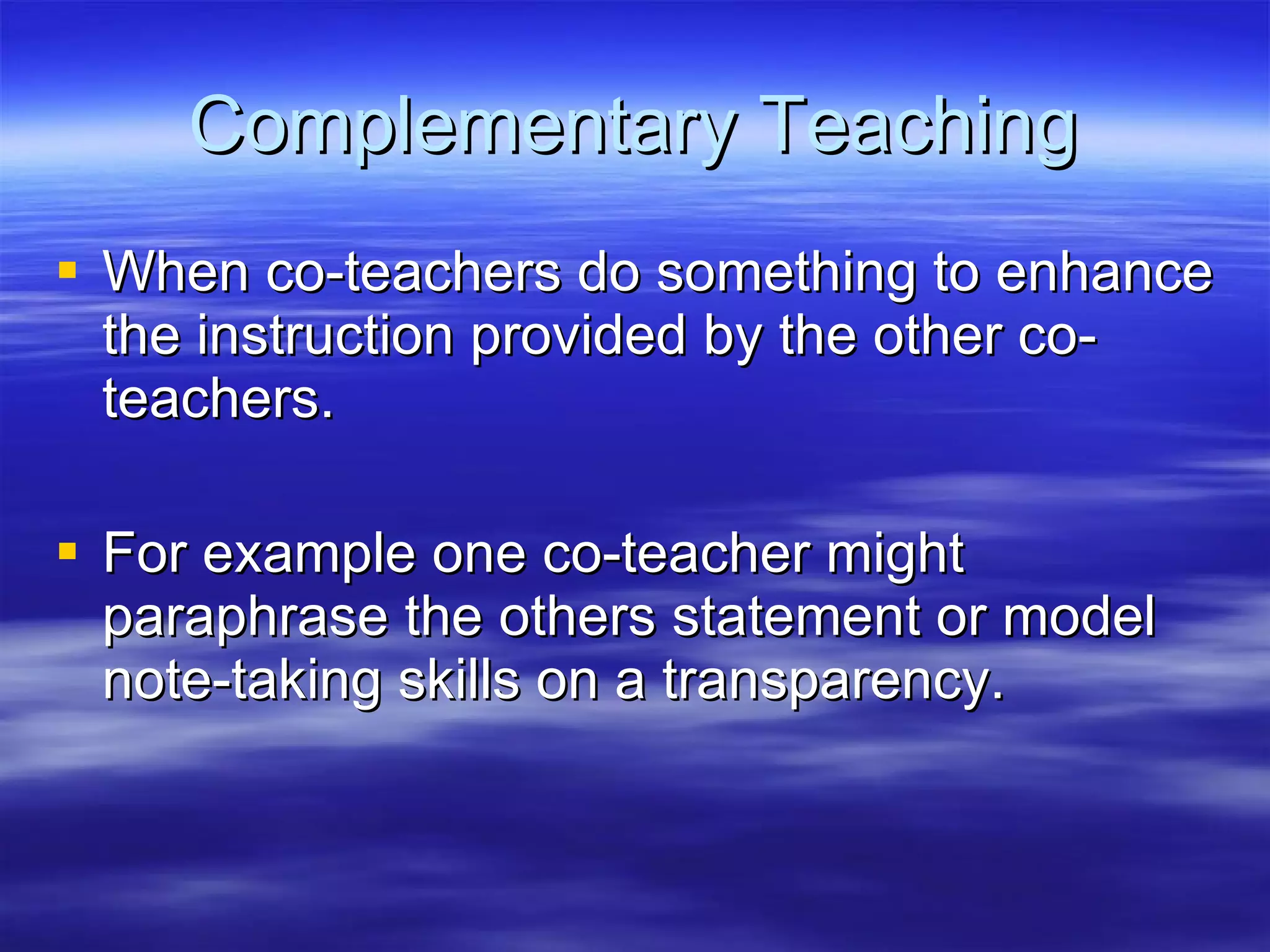 A Guide To Co Teaching | PPT