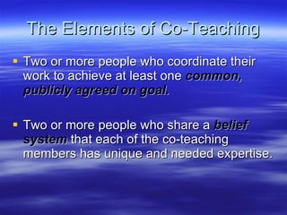 A Guide To Co Teaching | PPT | Homework and Study | Education
