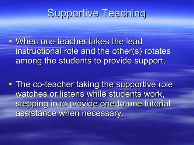 A Guide To Co Teaching | PPT | Homework and Study | Education