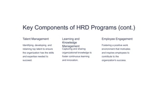 A Guide to Human Resource Development Programs | PPT
