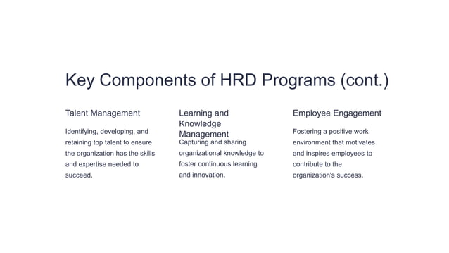 A Guide to Human Resource Development Programs | PPT