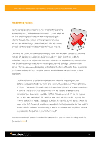 eModeration Guide to managing and moderating review sites | PDF