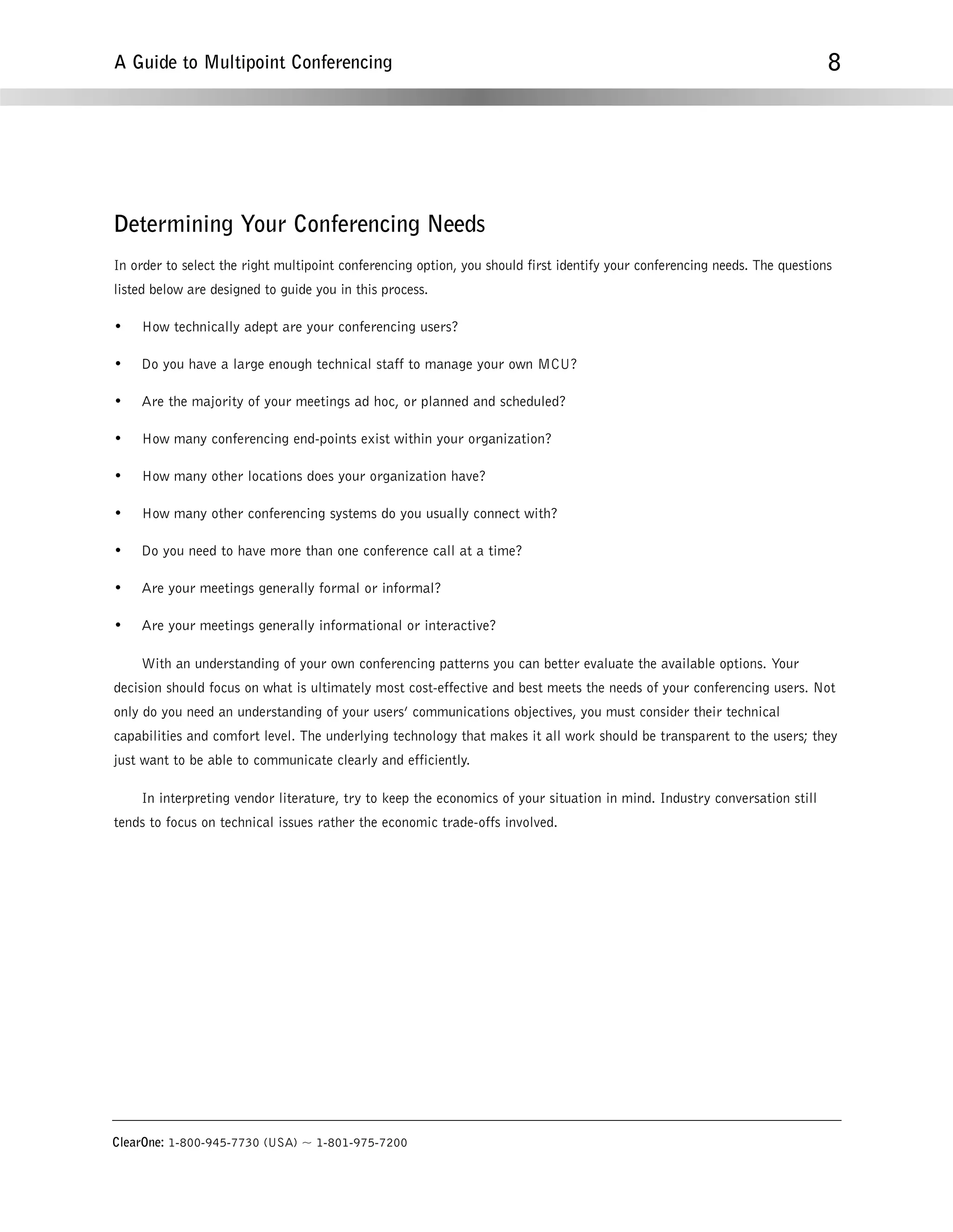 A Guide to Multipoint Conferencing | PDF | Web Conferencing | Computer Software and Applications