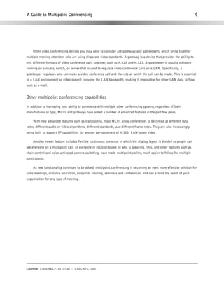 A Guide to Multipoint Conferencing | PDF | Web Conferencing | Computer Software and Applications