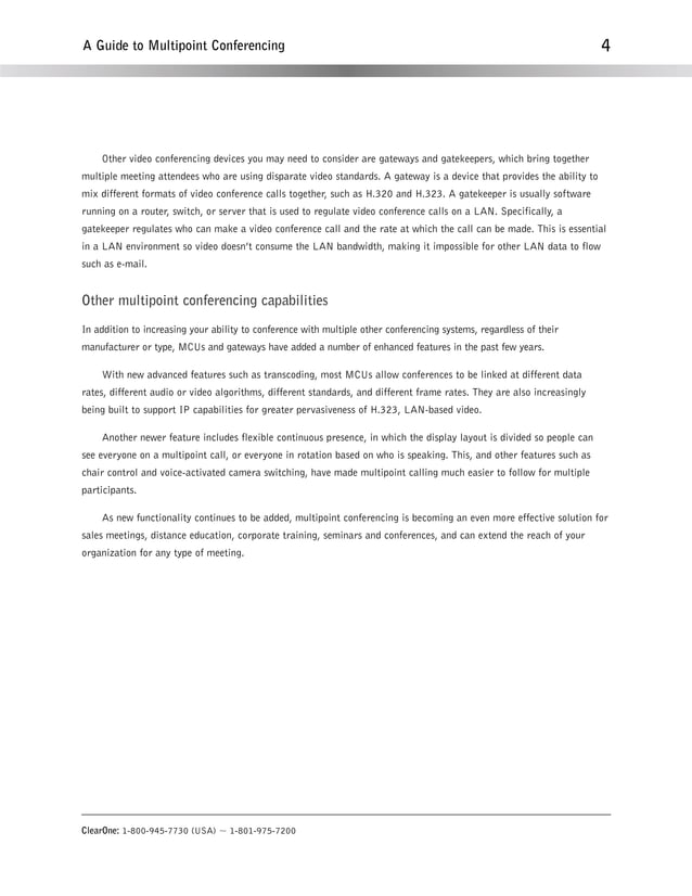 A Guide to Multipoint Conferencing | PDF | Web Conferencing | Computer Software and Applications
