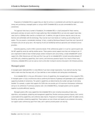 A Guide to Multipoint Conferencing | PDF | Web Conferencing | Computer Software and Applications