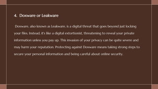 a direction to randsomware and more, with Insights | PPTX