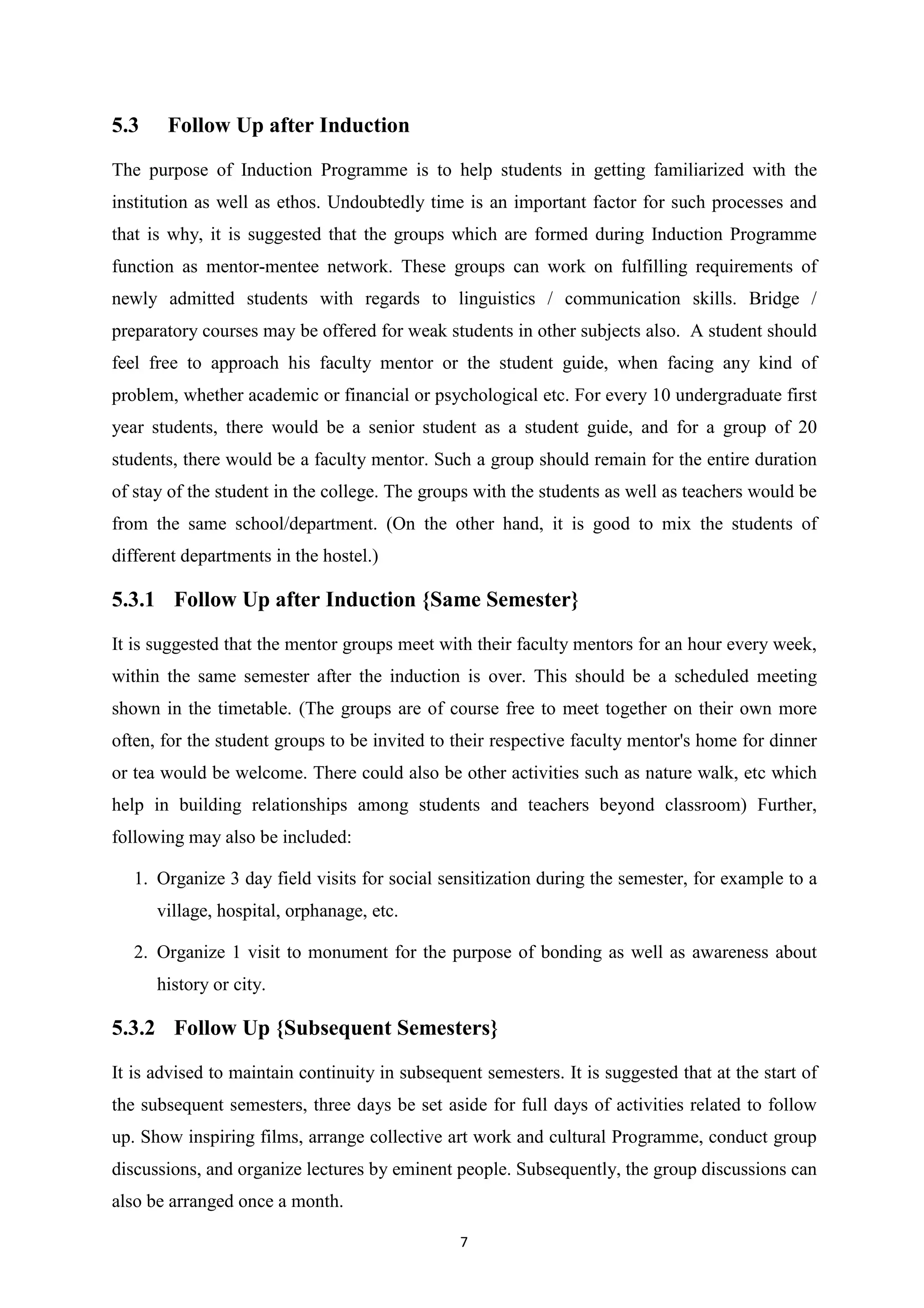 A guide to student induction programme by ugc | PDF