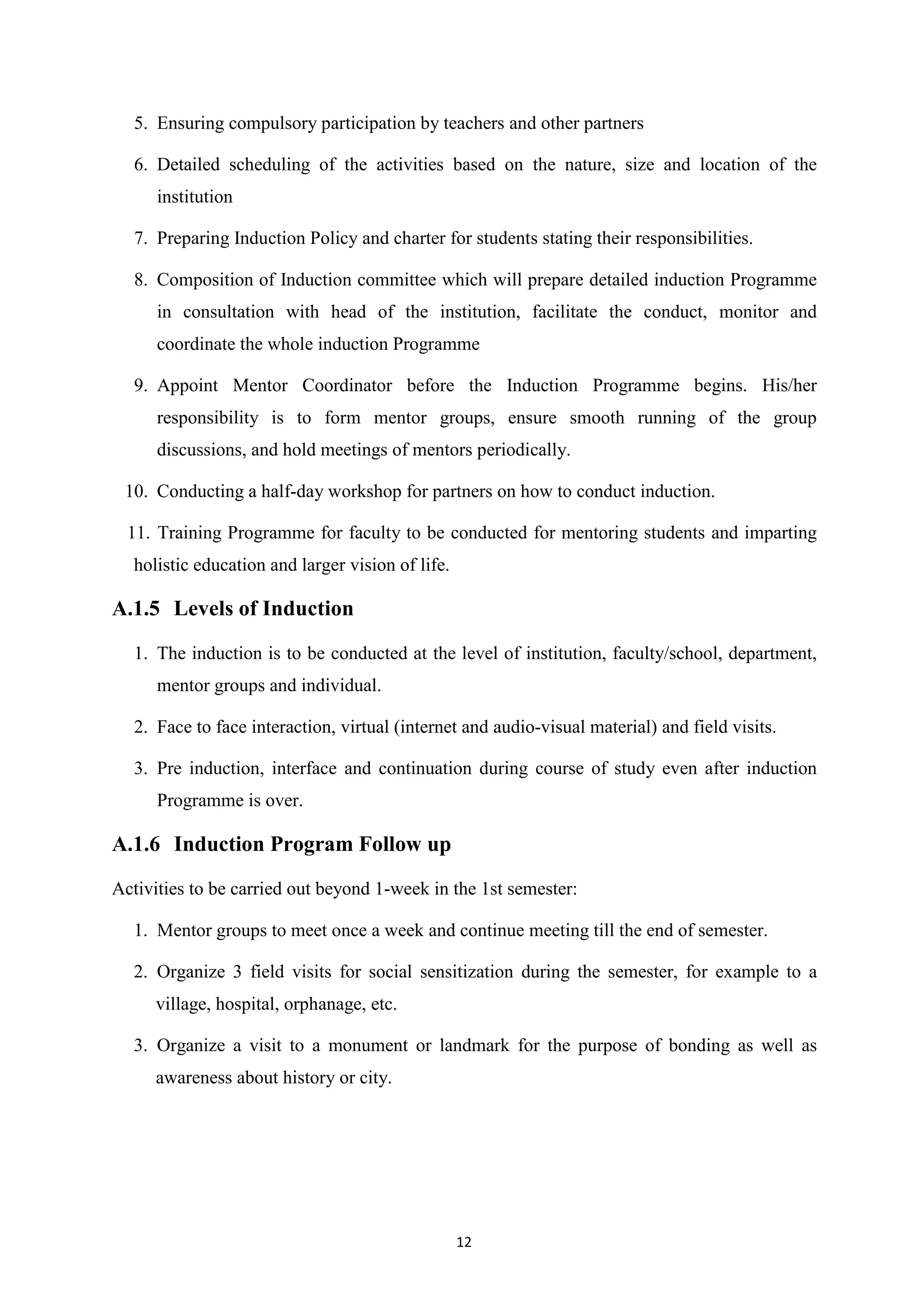 A guide to student induction programme by ugc | PDF