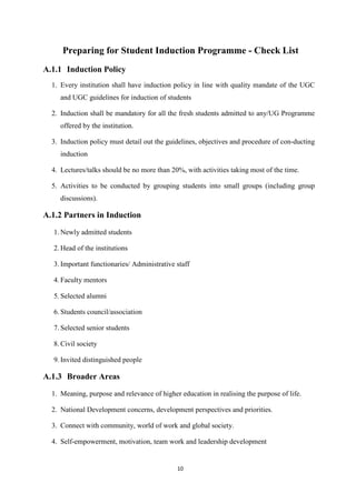 A guide to student induction programme by ugc | PDF