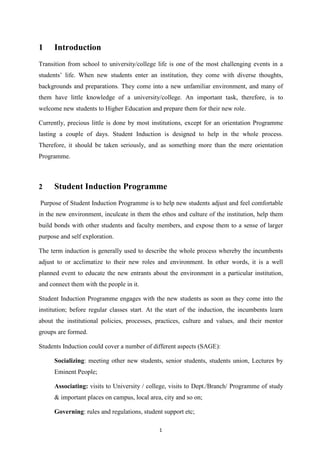 A guide to student induction programme by ugc | PDF