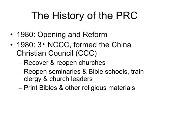 A History Of The Protestant Church In China | PPT