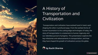 A transport system is a way to move people and goods from one place to ...