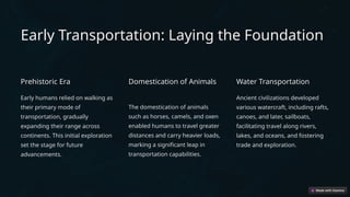 A transport system is a way to move people and goods from one place to ...
