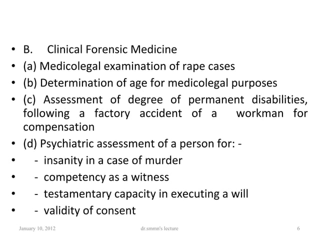 A. introduction to forensic medicine | PPT